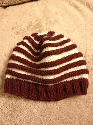 Ravelry: Colored Horizontal Ribbed Hat (Easy!) pattern by Shannon Othus