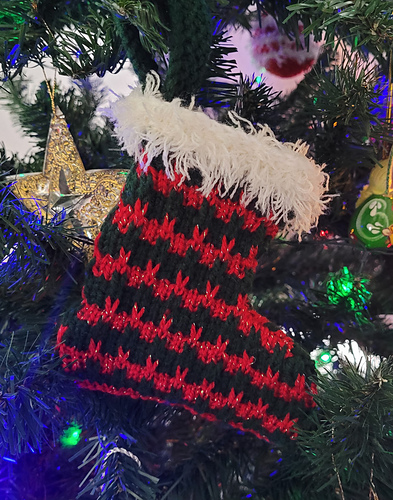 Ravelry: Christmas stocking with slipped stitch pattern by Annie Reilly
