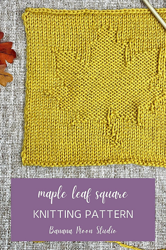 Ravelry: Maple Leaf Knit Square pattern by April Garwood