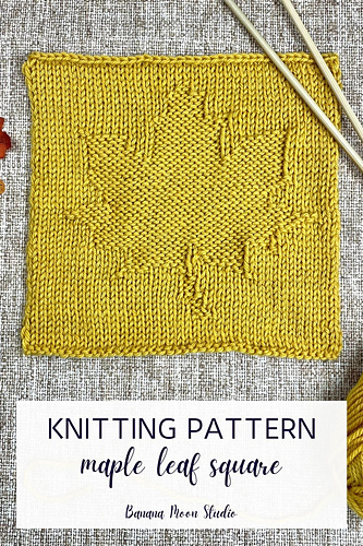 Ravelry: Maple Leaf Knit Square pattern by April Garwood