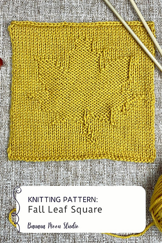 Ravelry: Maple Leaf Knit Square pattern by April Garwood