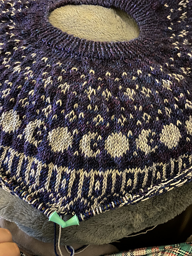 Separating the sleeves really makes it look like a sweater now! So ...