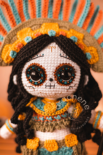 Ravelry: Aztec goddess of death pattern by Aracnene Crochet