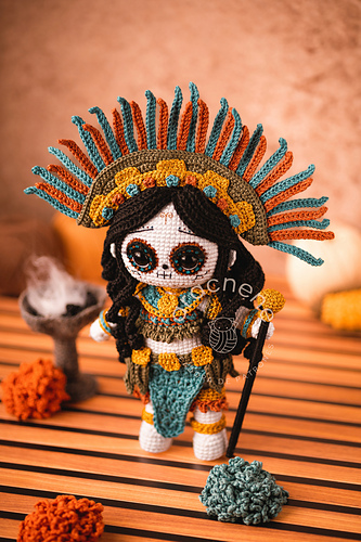 Ravelry: Aztec goddess of death pattern by Aracnene Crochet