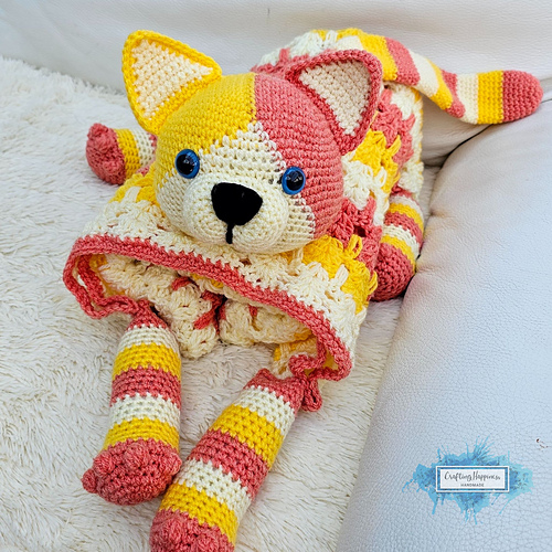 Ravelry: 3in1 Calico Cat Baby Blanket pattern by Crafting Happiness