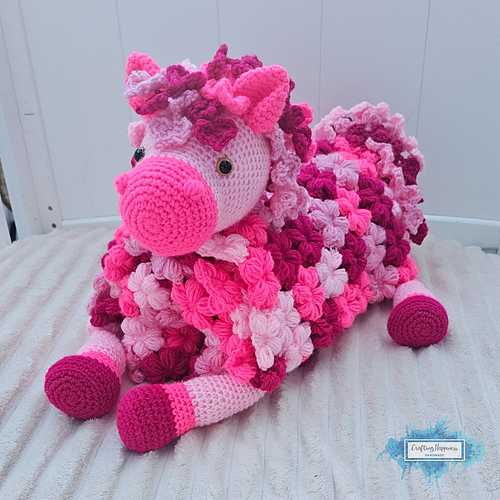 Ravelry: 3in1 Pink Pony Baby Blanket pattern by Crafting Happiness