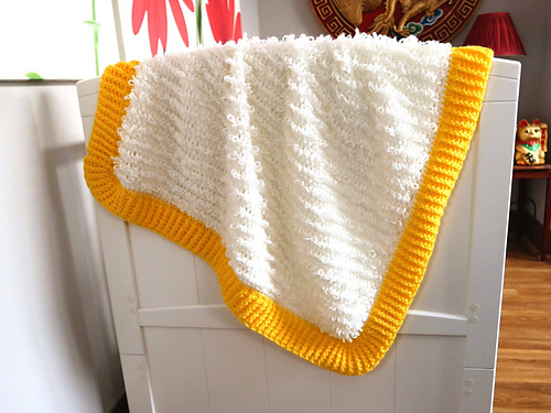 Ravelry: Loops & Ridges Baby Blanket pattern by Crafting Happiness