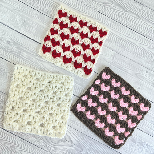 Ravelry: Offset Hearts Stitch pattern by Crafting Happiness