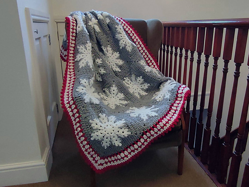 Ravelry: Winter Snowflake Afghan pattern by Crafting Happiness