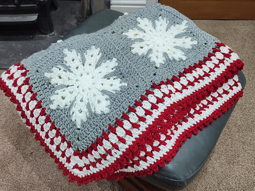 Ravelry: Winter Snowflake Afghan pattern by Crafting Happiness