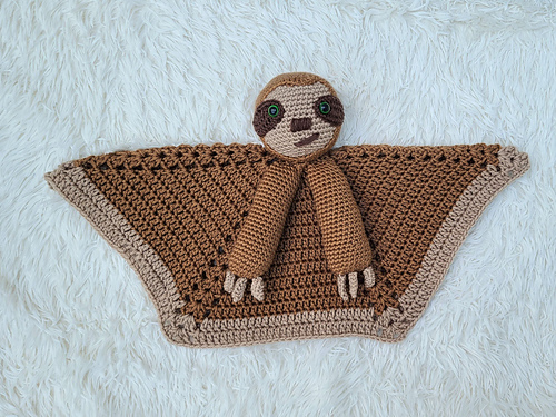 Ravelry: Smooch The Sloth Baby Lovey pattern by Crafting Happiness