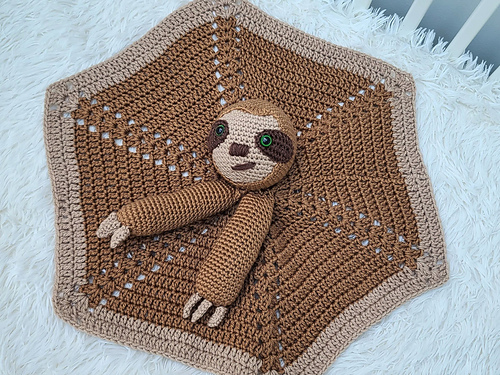 Ravelry: Smooch The Sloth Baby Lovey pattern by Crafting Happiness