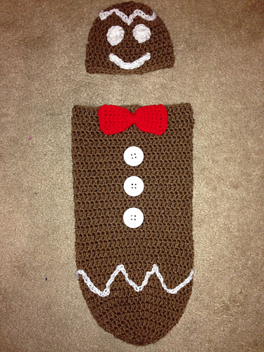 Ravelry: B’s Gingerbread Man Hat and Cocoon: pattern by Crafting ...