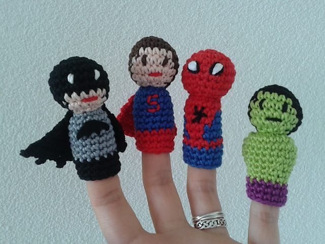 Ravelry: Superheroes finger puppets pattern by Arja Lam