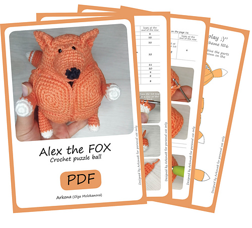 Ravelry: Alex the fox puzzle pattern by Olga Molokanova