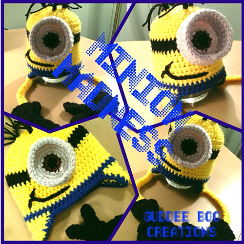 Ravelry: 3-D Minion Ear Flap Hat pattern by Yvette Manley