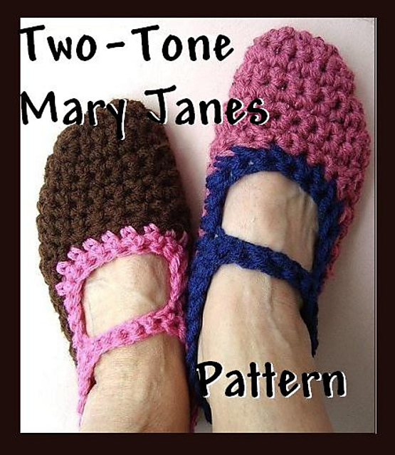Ravelry: Two Tone Mary Janes pattern by Ashton E Leven