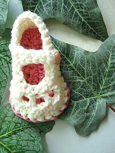 Ravelry: # 157, FRENCH VANILLA MARY JANE BOOTIES pattern by Ashton E Leven