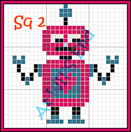 Ravelry: Robots Square Throw pattern by Andrea Muskett