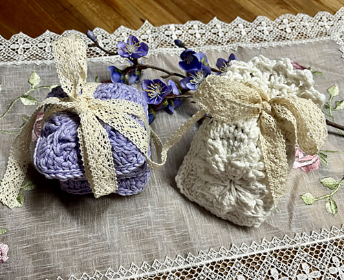 Ravelry: Lavender Sachet and Pot pourri Bag pattern by Sue Stapleton