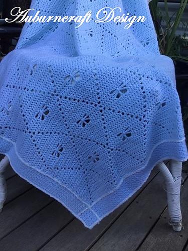Ravelry: Butterfly Diamonds Blanket pattern by Sue Stapleton