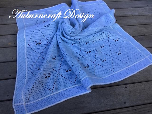 Ravelry: Butterfly Diamonds Blanket pattern by Sue Stapleton