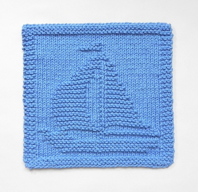 Ravelry: SAILBOAT Knit Wash Cloth pattern by Aunt Susan