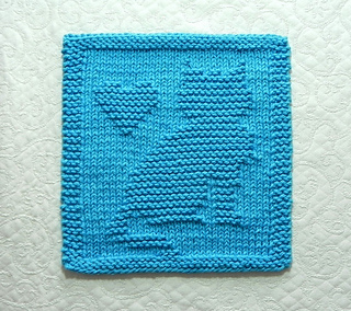 Ravelry: Cat Sitting Sideways Dishcloth pattern by Aunt Susan