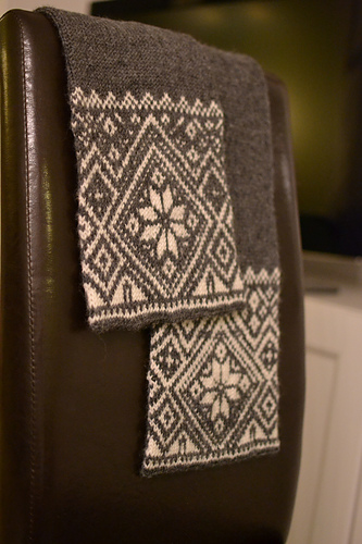 Ravelry: Norwegian Snowflake Scarf pattern by Todd Gocken