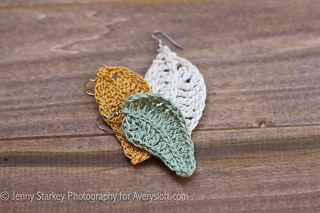 Ravelry: Crochet Leaf Earrings pattern by Avery's Loft