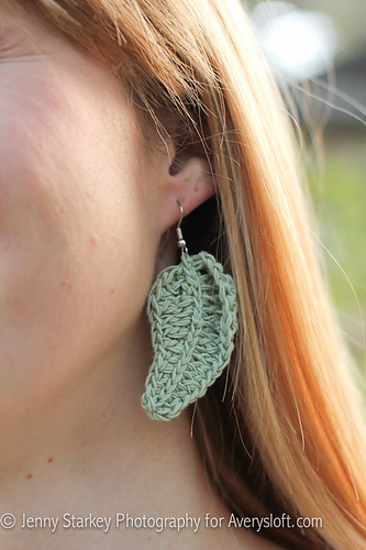 Ravelry: Crochet Leaf Earrings pattern by Avery's Loft