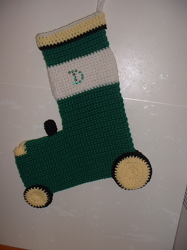 Ravelry: John Deere Tractor Stocking pattern by Daphine Tolliver