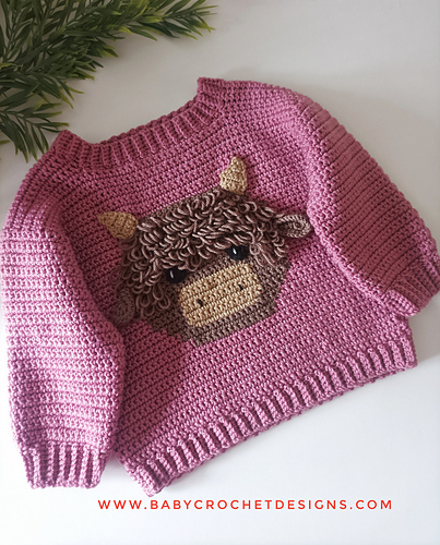Ravelry: Highland Cow Jumper pattern by Donna Browne