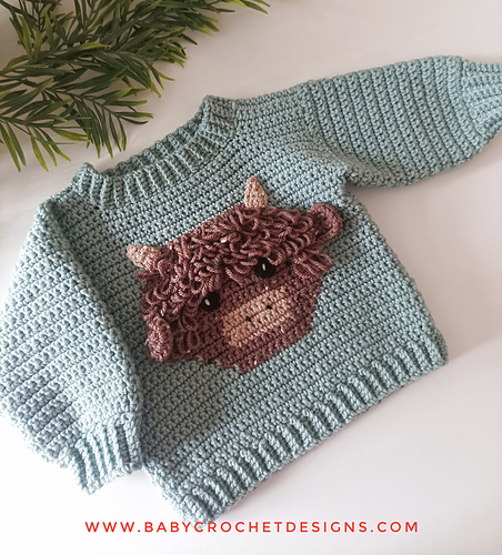 Ravelry: Highland Cow Jumper pattern by Donna Browne