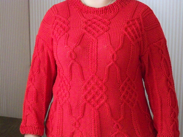 Ravelry: Baerbl13's Pullover mit irischem Strickmuster