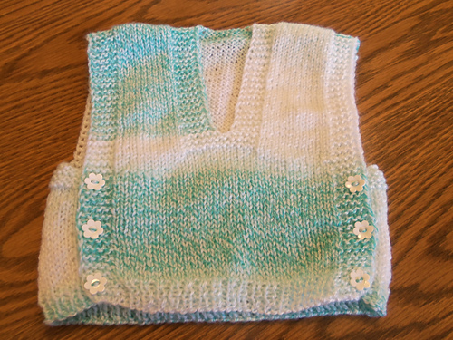 Ravelry: Melika self-patterning yarn baby vest top pattern by marianna mel