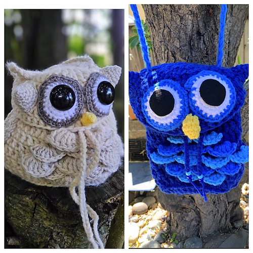 Ravelry: Owl Drawstring Bag pattern by Meagan Alley