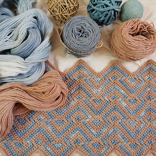 Ravelry Mosaic Chevron Pattern By Bebablanket