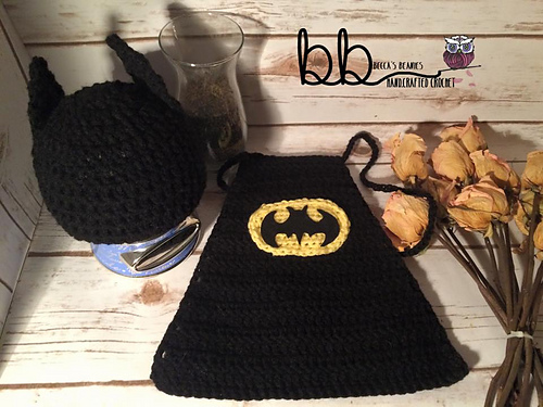 Ravelry: Batman Baby Set pattern by Rebecca Romero