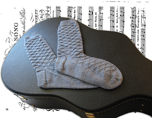 Ravelry: Guitar Man Socks pattern by Rebecca Mercier