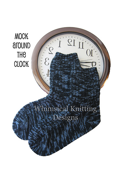 Ravelry: Mock Around the Clock Men's Socks pattern by Rebecca Mercier