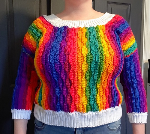 Ravelry: Rainbow Wave Sweater pattern by Becca Risk