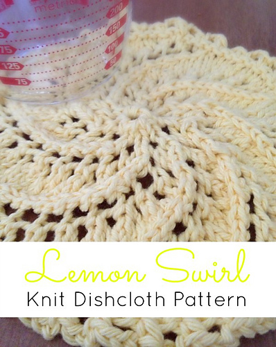Ravelry: Lemon Swirl Knit Dishcloth pattern by Jill Swensen