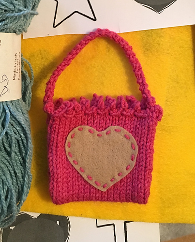 Ravelry: Mini Messenger Bag Ornament pattern by Betsy Lowery