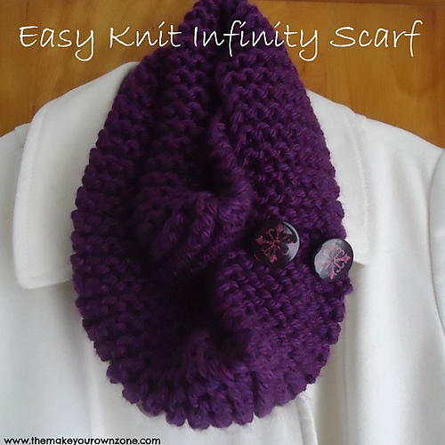 Ravelry: Easy Knit Infinity Scarf pattern by Beverly Leestma