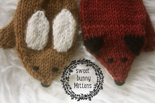 Ravelry: Sweet Bunny Mittens pattern by Birch Hollow Cottage