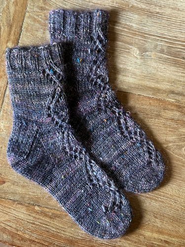 Ravelry: Cozy Lace Socks pattern by Andrea Yetman