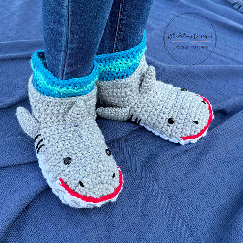 Ravelry: Shark Slippers - Adult pattern by Sonya Blackstone