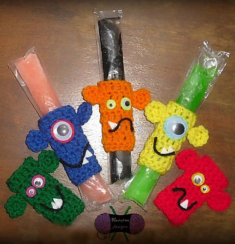 Ravelry: Monster Ice Pop Holders pattern by Sonya Blackstone