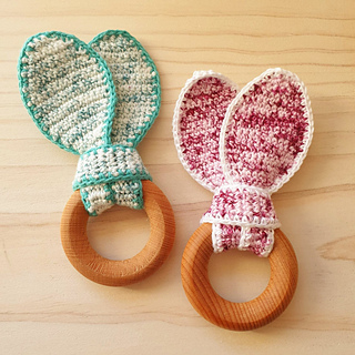 Ravelry: Bunny Ears Teething Ring pattern by Katt Wade